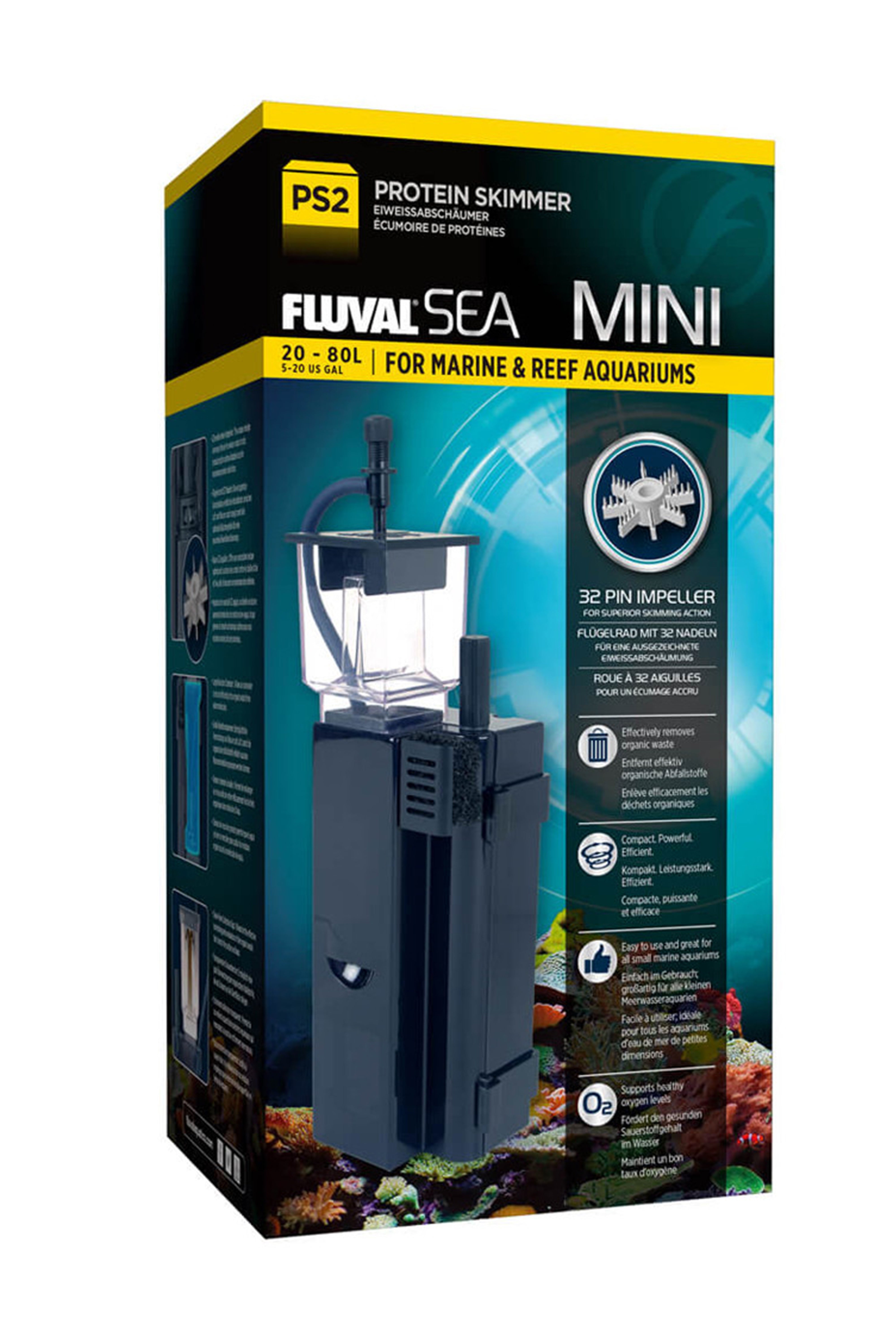 Fluval - Sea Skimmer de Proteínas Mini, 30-80L – umdale.com